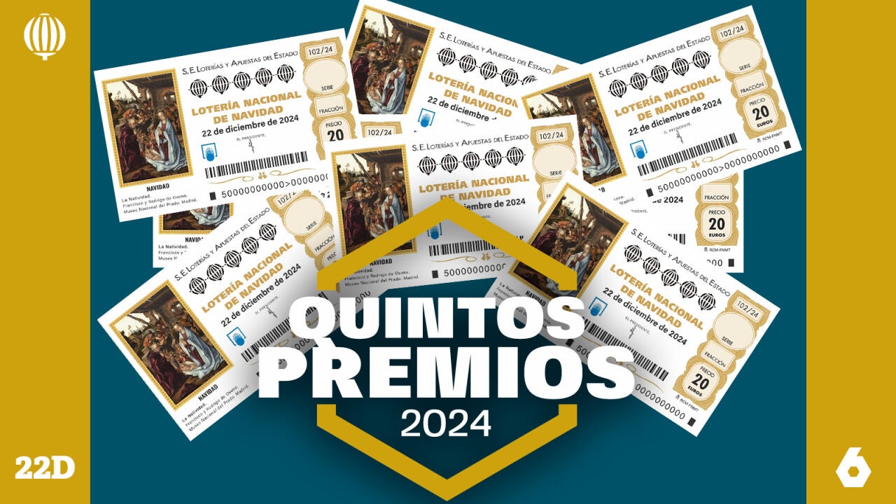 Los quintos premios de la Lotería de Navidad de 2024: lista completa de ...
