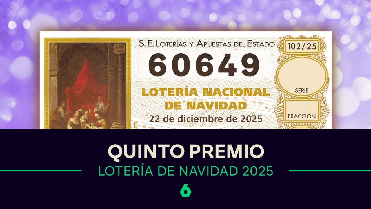 El 60649 reparte 6.000 euros: segundo quinto premio de la Lotería de ...