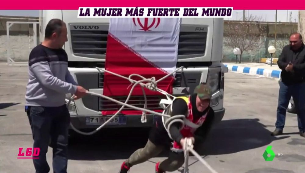 Giti Mousavi, la mujer más fuerte del mundo: es capaz de arrastrar un ...